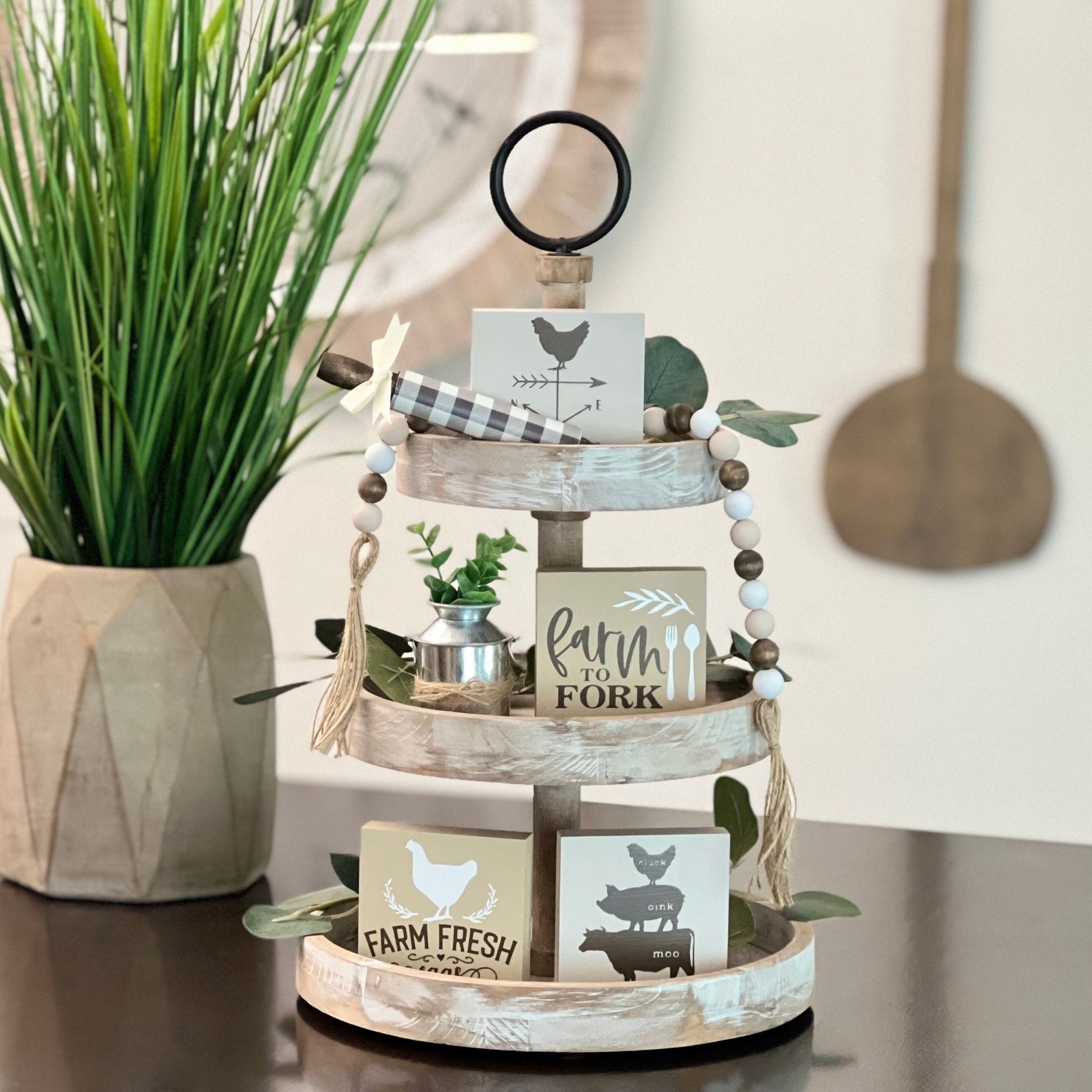 BUNDLE // Farmhouse Themed Tier Tray Decor // Farmhouse Signs - Etsy