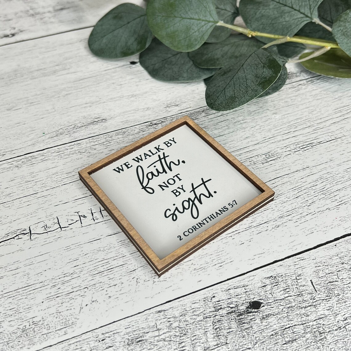 Mini Framed Bible Verse Sign // Mini Scripture Sign // Mini Religious ...