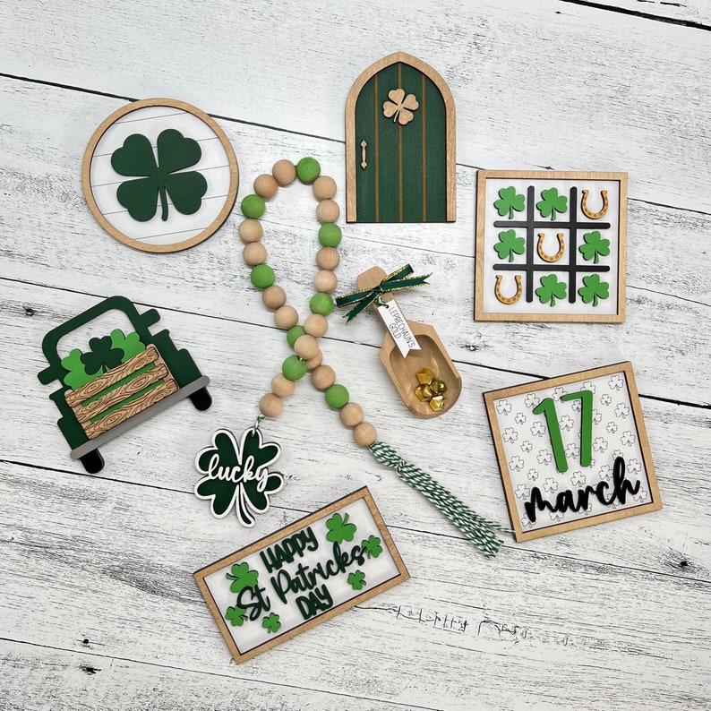 BUNDLE // St. Patrick's Day Tier Tray Decor // St. Patrick's Day Signs ...