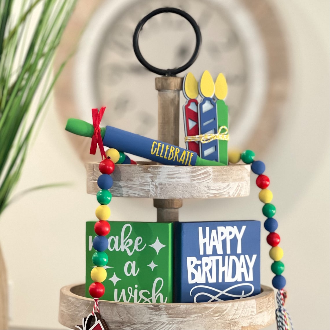 BUNDLE // Birthday Themed Tiered Tray Decor // Birthday Tiered - Etsy