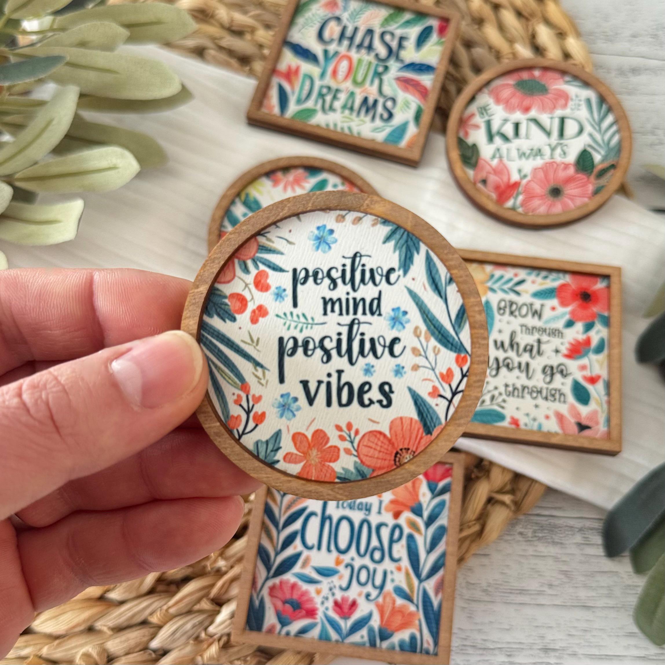 Affirmation Refrigerator Magnets // Inspirational Daily Reminder Wooden ...