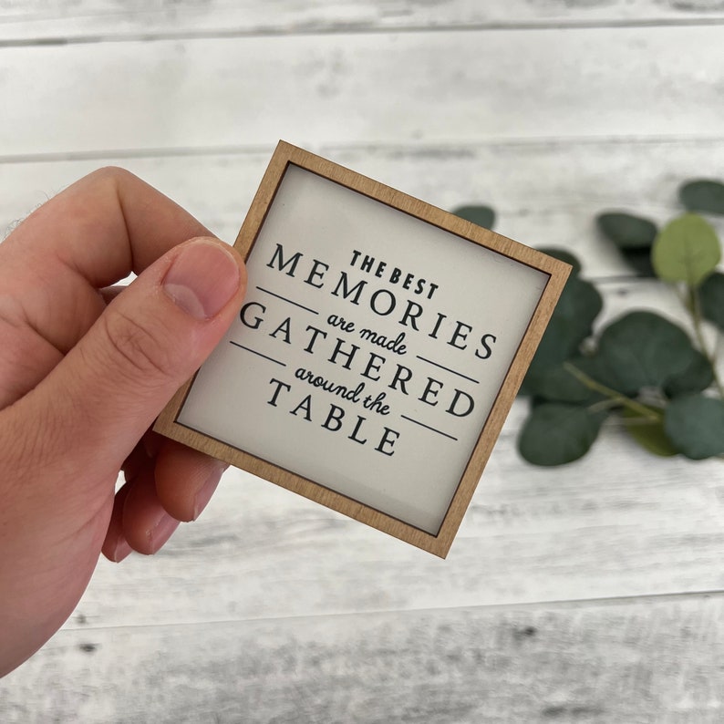 Mini Framed Dining Room Themed Sign // Gathered Around Table // Mini ...