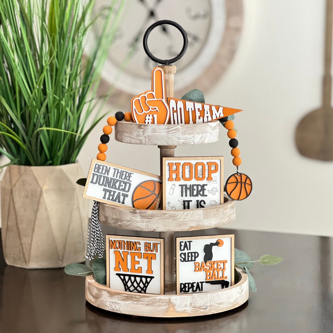 BUNDLE // Basketball Themed Tiered Tray Decor // Basketball Tiered Tray ...