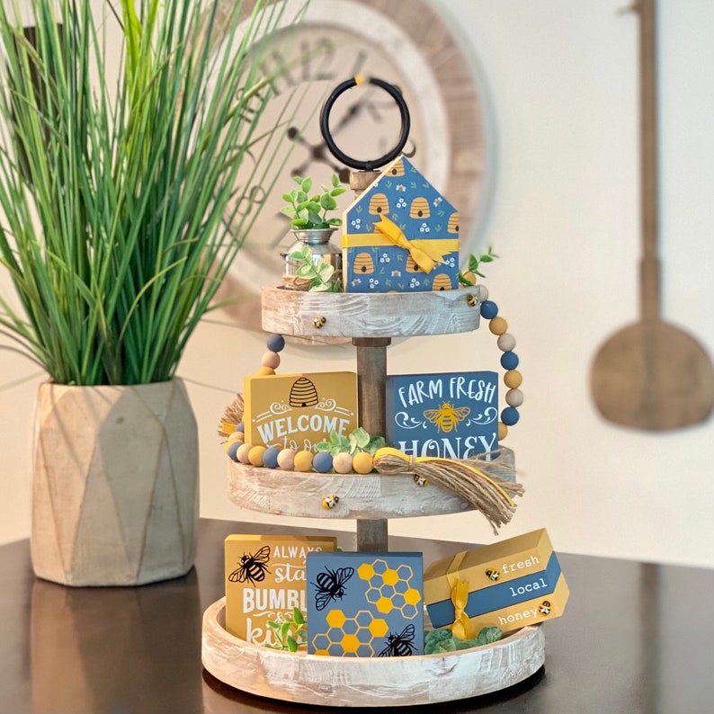 Bee Themed Tier Tray Signs // Honey Themed Tier Tray Signs // - Etsy