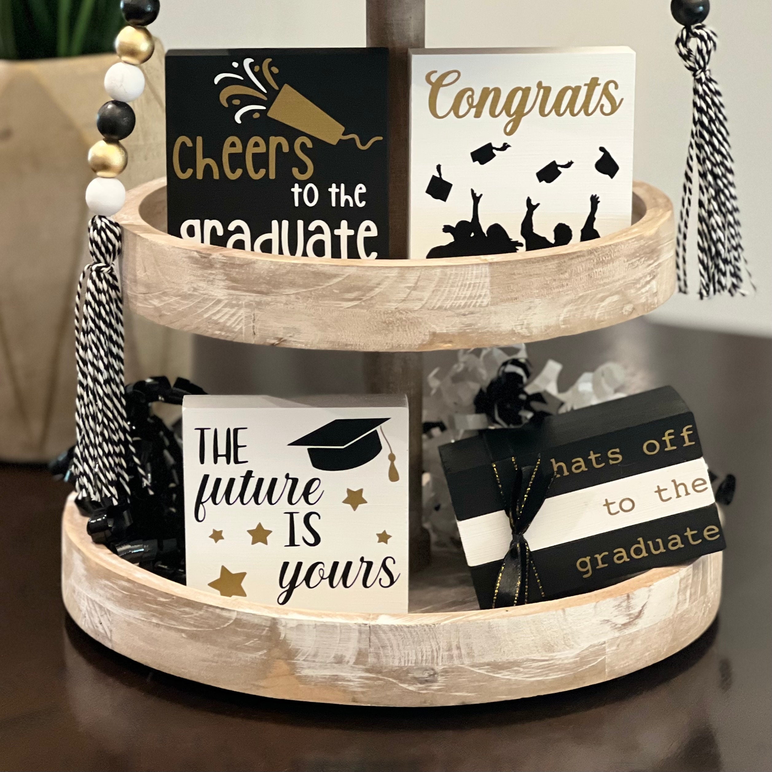 BUNDLE // Graduation Tier Tray Decor // Graduation Signs // - Etsy