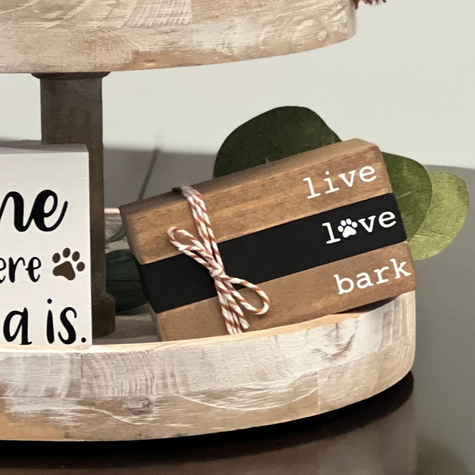 Mini Tier Tray Books // Dog Themed Mini Book Stack // Dog Themed Decor ...