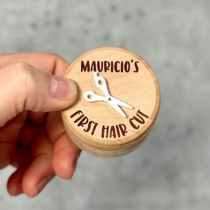 First Haircut Keepsake Box // Custom Engraved Wooden Keepsake Box ...