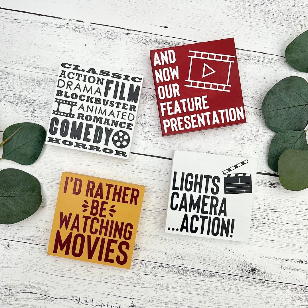 Tiered Tray Signs // Movie Themed Signs // Wood Signs // Tiered Tray ...