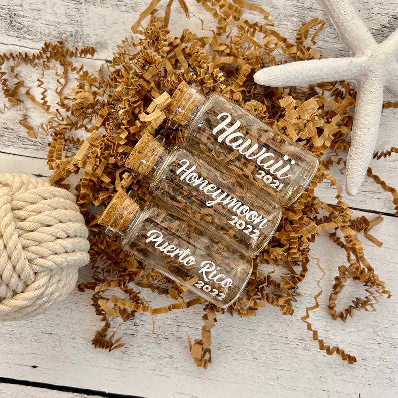 Vacation Sand Bottle // Honeymoon Keepsake // Vacation - Etsy