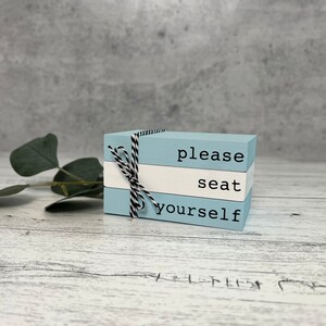 Mini Tier Tray Books // Bathroom Themed Mini Book Stack // Restroom ...