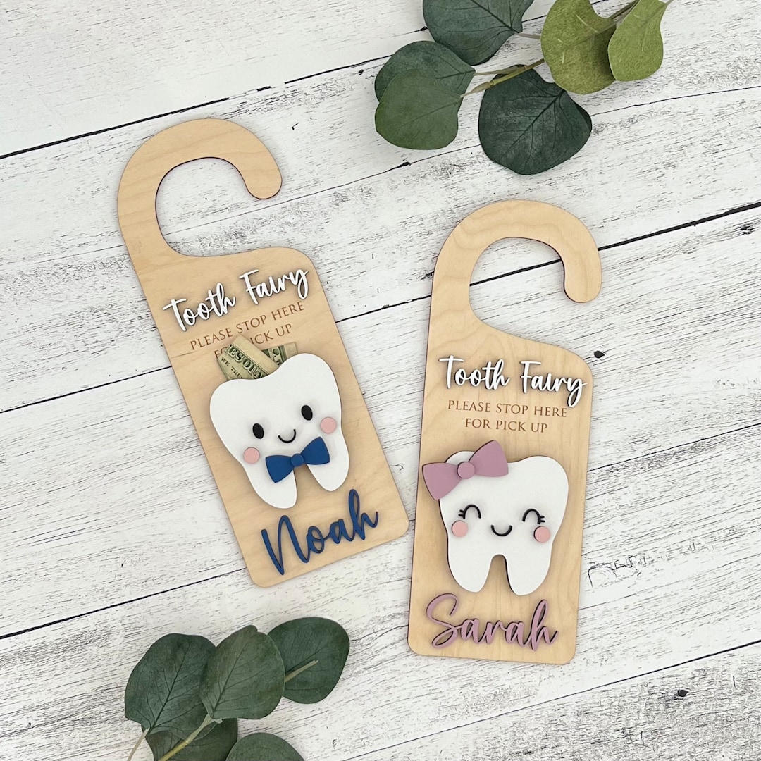 Tooth Fairy Door Hanger // Personalized Tooth Fairy Door Hanger ...