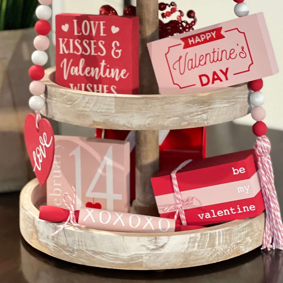 BUNDLE // Valentine's Day Tier Tray Decor // - Etsy