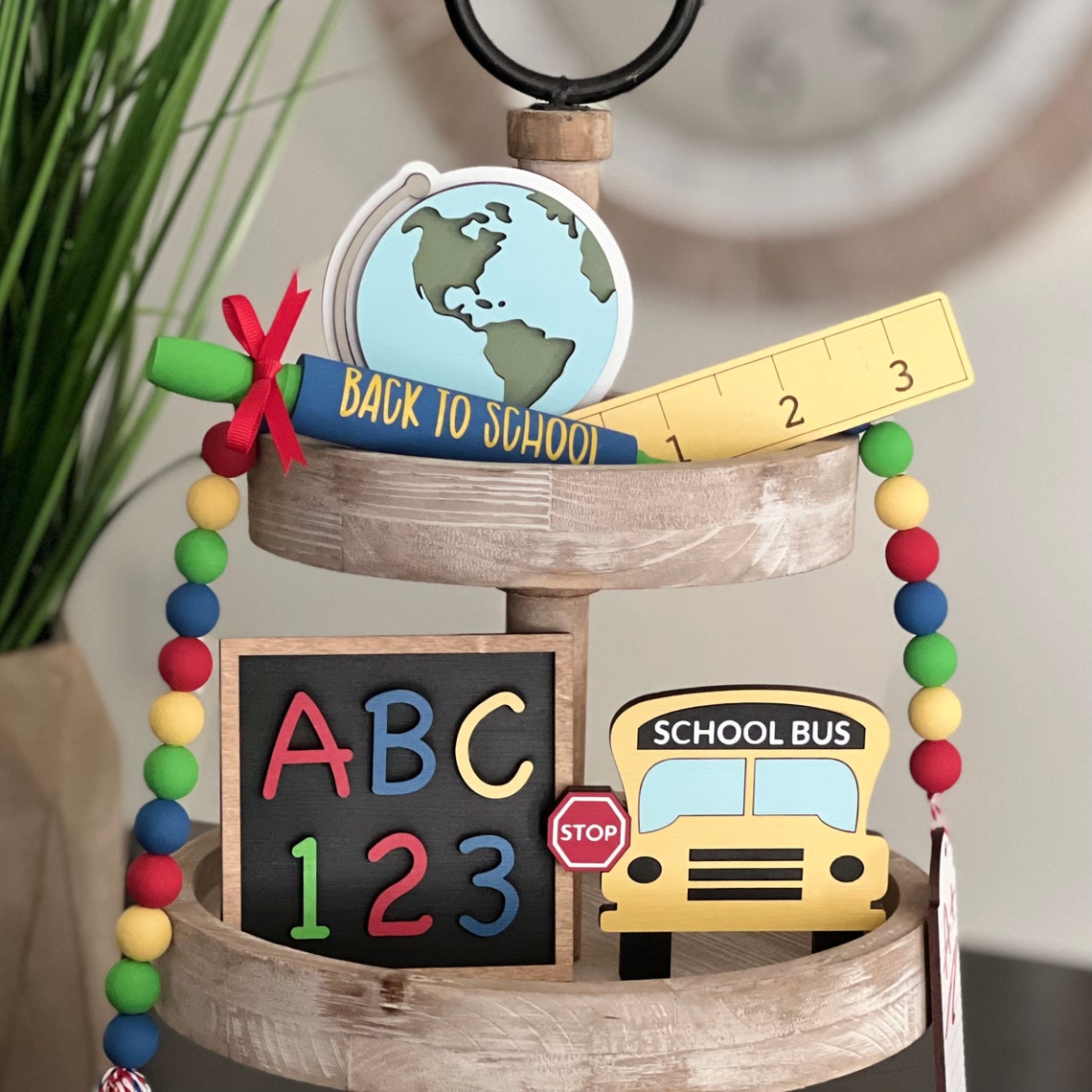 BUNDLE // Back to School Themed Tiered Tray Decor // School - Etsy