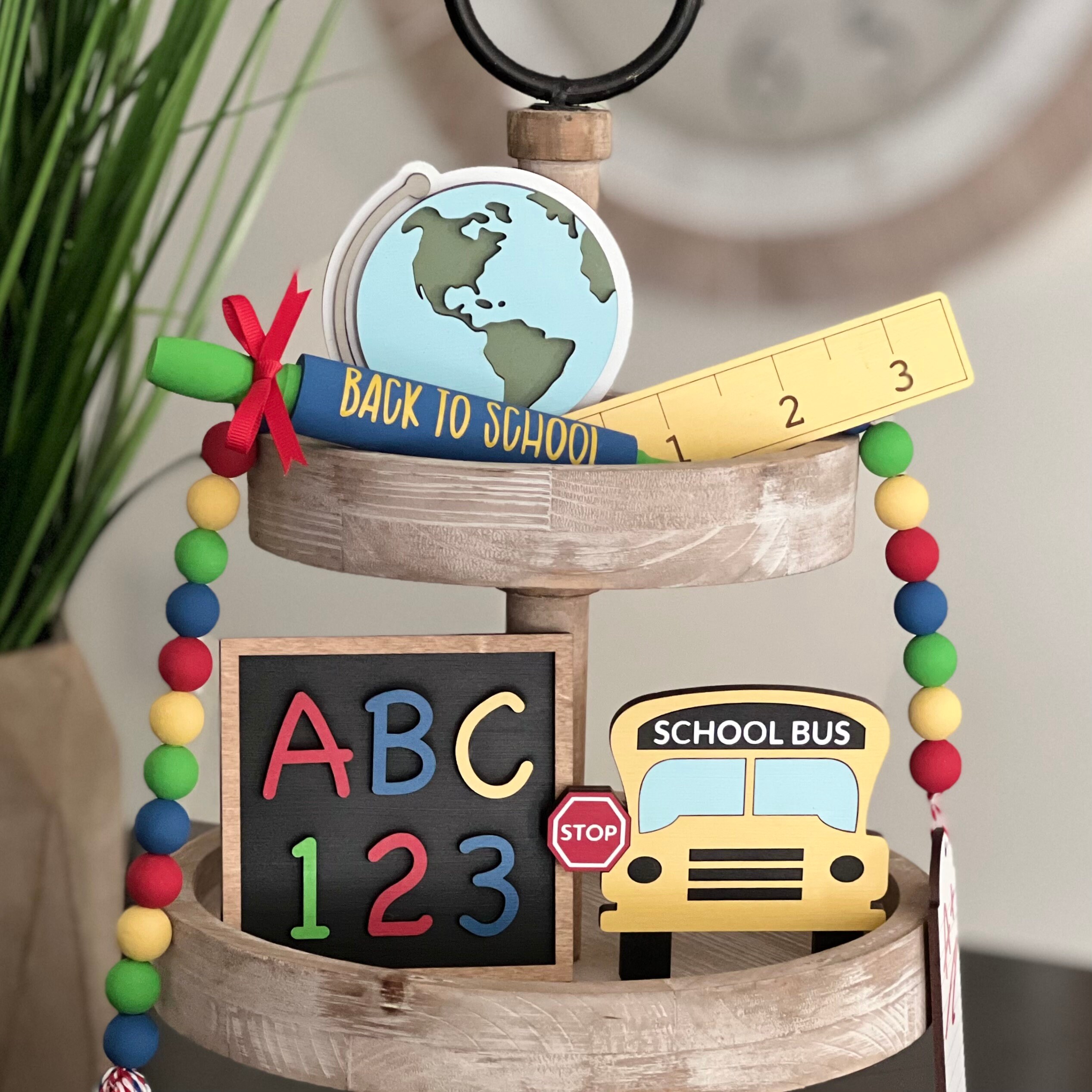 BUNDLE // Back to School Themed Tiered Tray Decor // School - Etsy