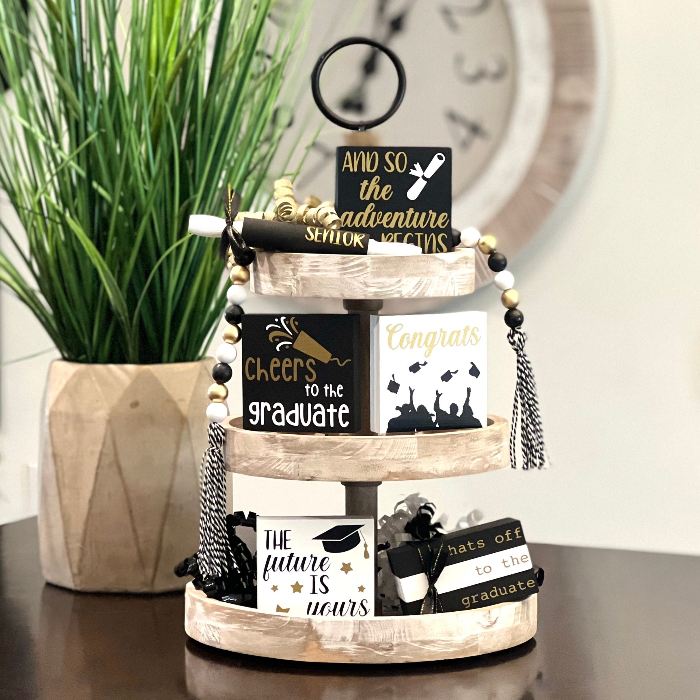 BUNDLE // Graduation Tier Tray Decor // Graduation Signs // - Etsy