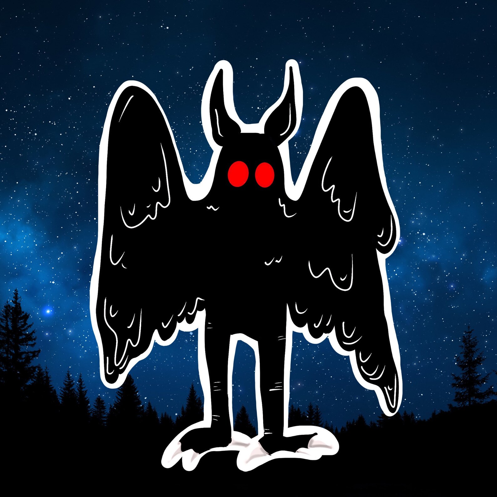 Mothman Sticker-100% Waterproof for Laptop Hydroflask - Etsy