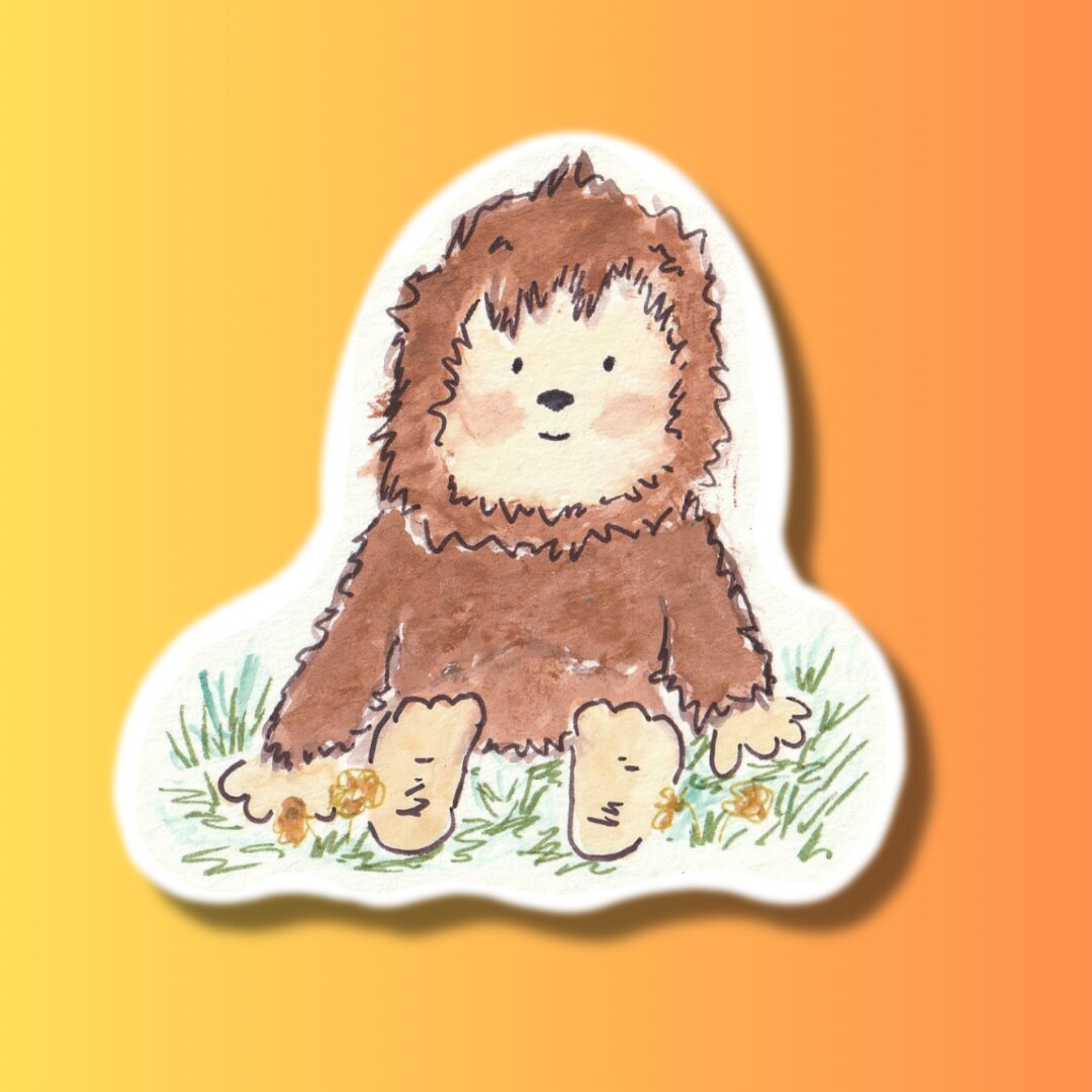Bigfoot in Flowers Sticker-sasquatch Sticker-100% Waterproof for Laptop ...