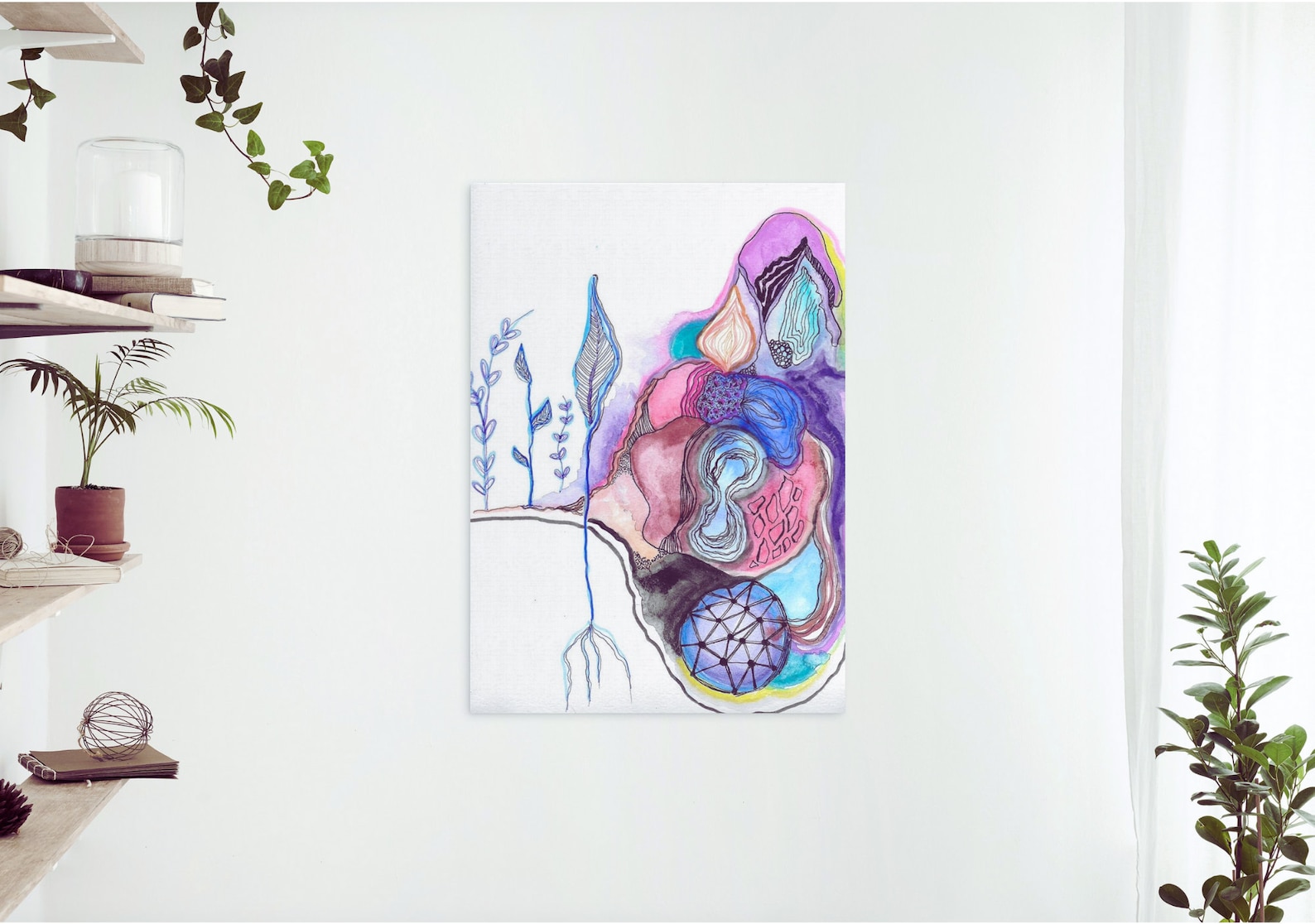 Growth 8x10in Print Intuitive Art Print Modern Print | Etsy