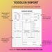 Daily Toddler Report Printable: Childcare Provider Planner (PDF) - Etsy