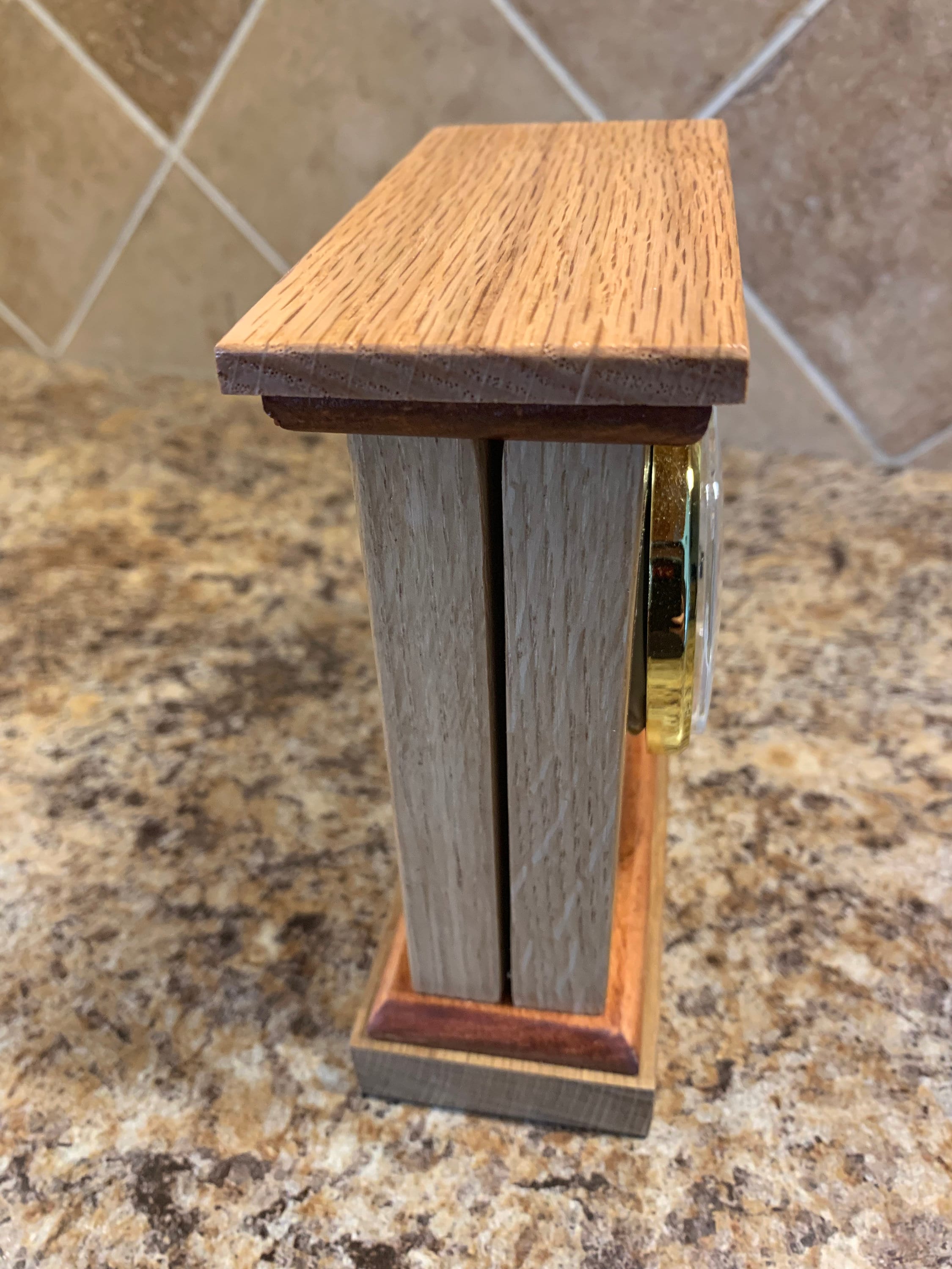 Mini Desktop Clock Cute Small HANDMADE in USA Cherry Gorgeous Wood Co ...