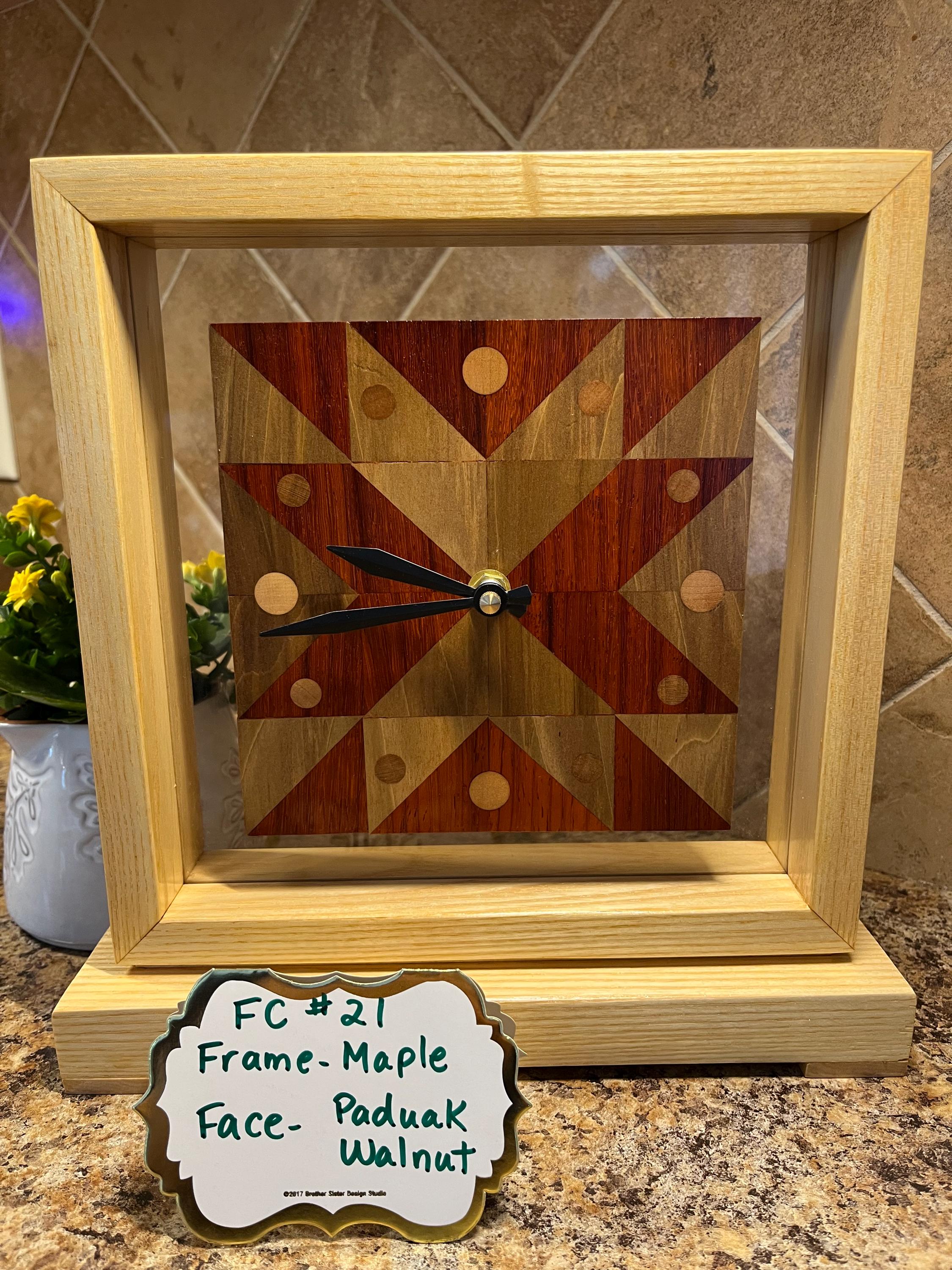 Quilt Face Clocks Handmade in USA - Etsy