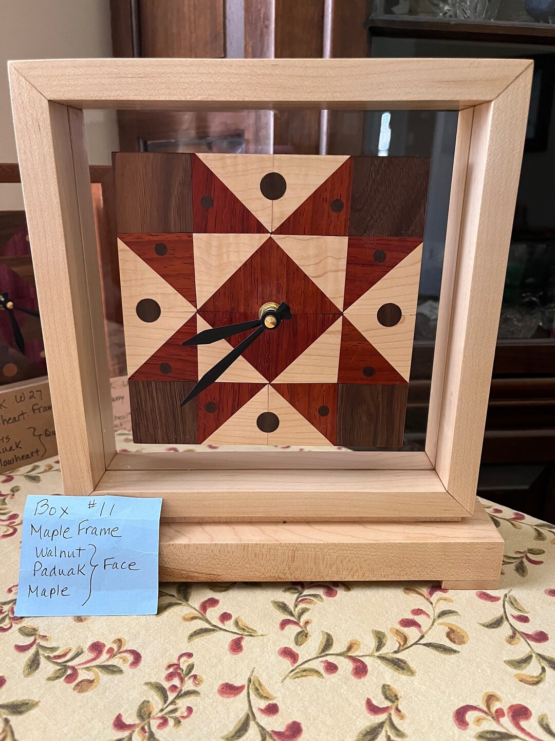 Quilt Face Clocks Handmade in USA - Etsy