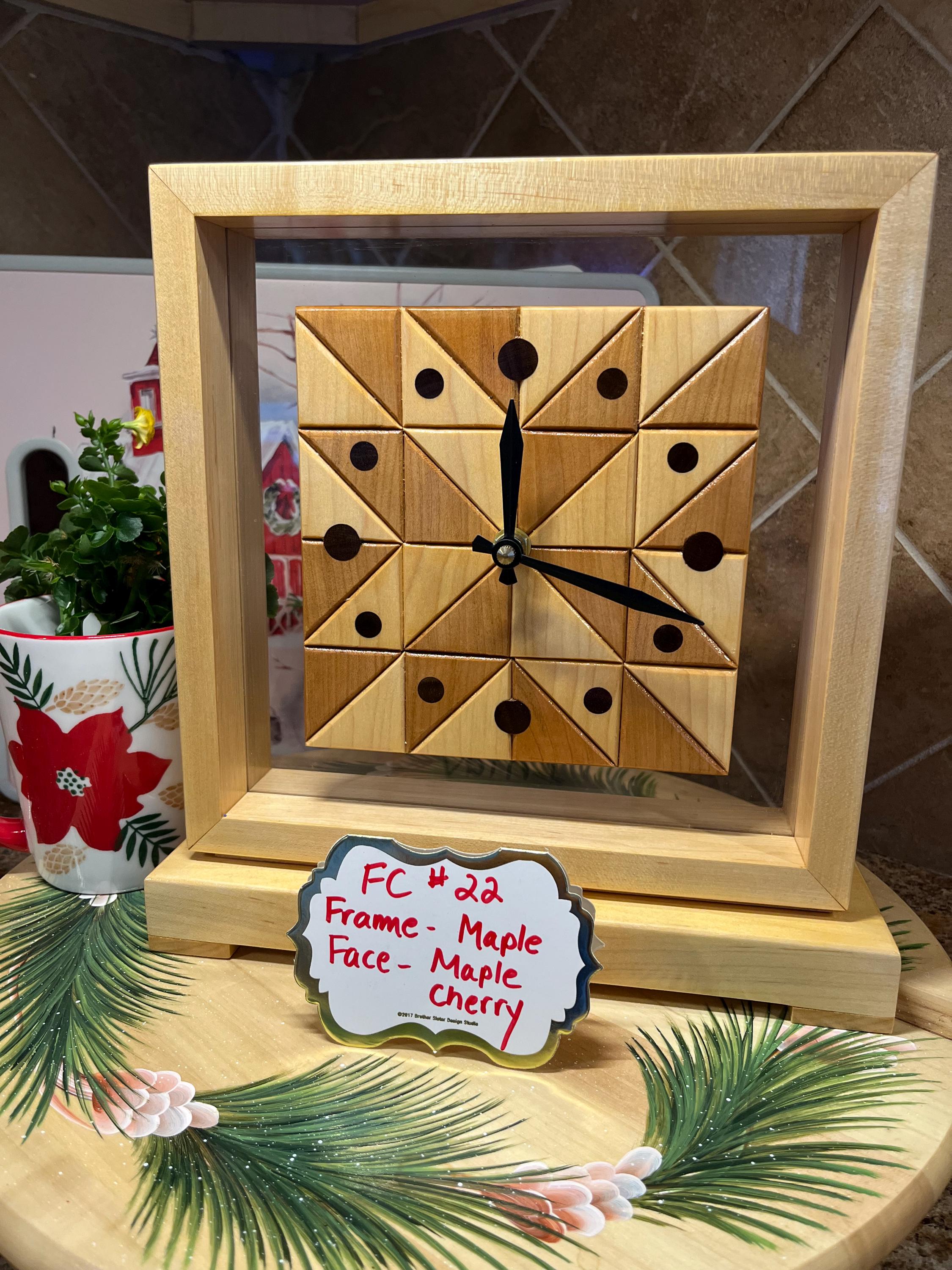 Quilt Face Clocks Handmade in USA - Etsy