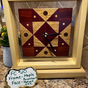 Quilt Face Clocks Handmade in USA - Etsy