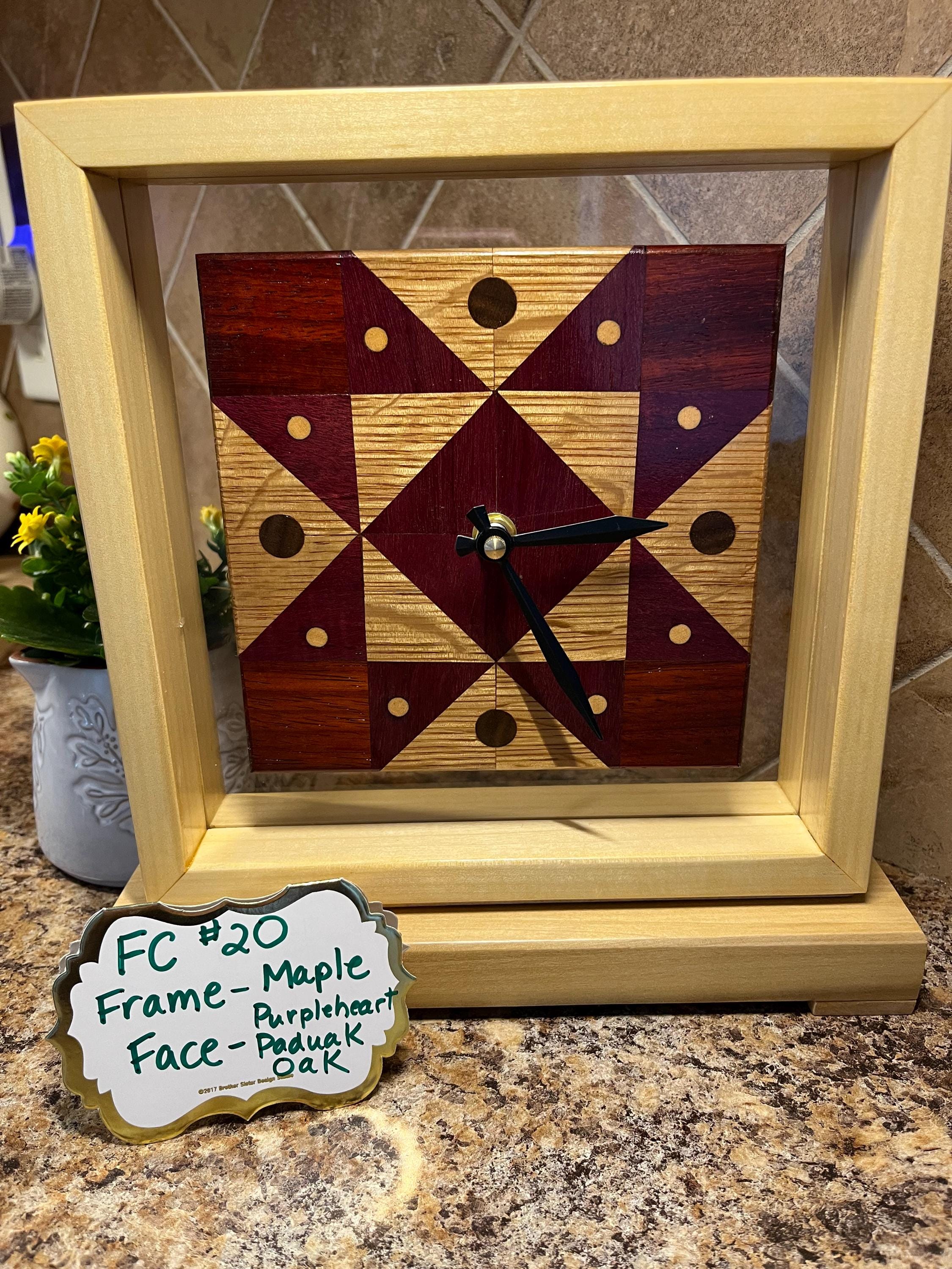 Quilt Face Clocks Handmade in USA - Etsy