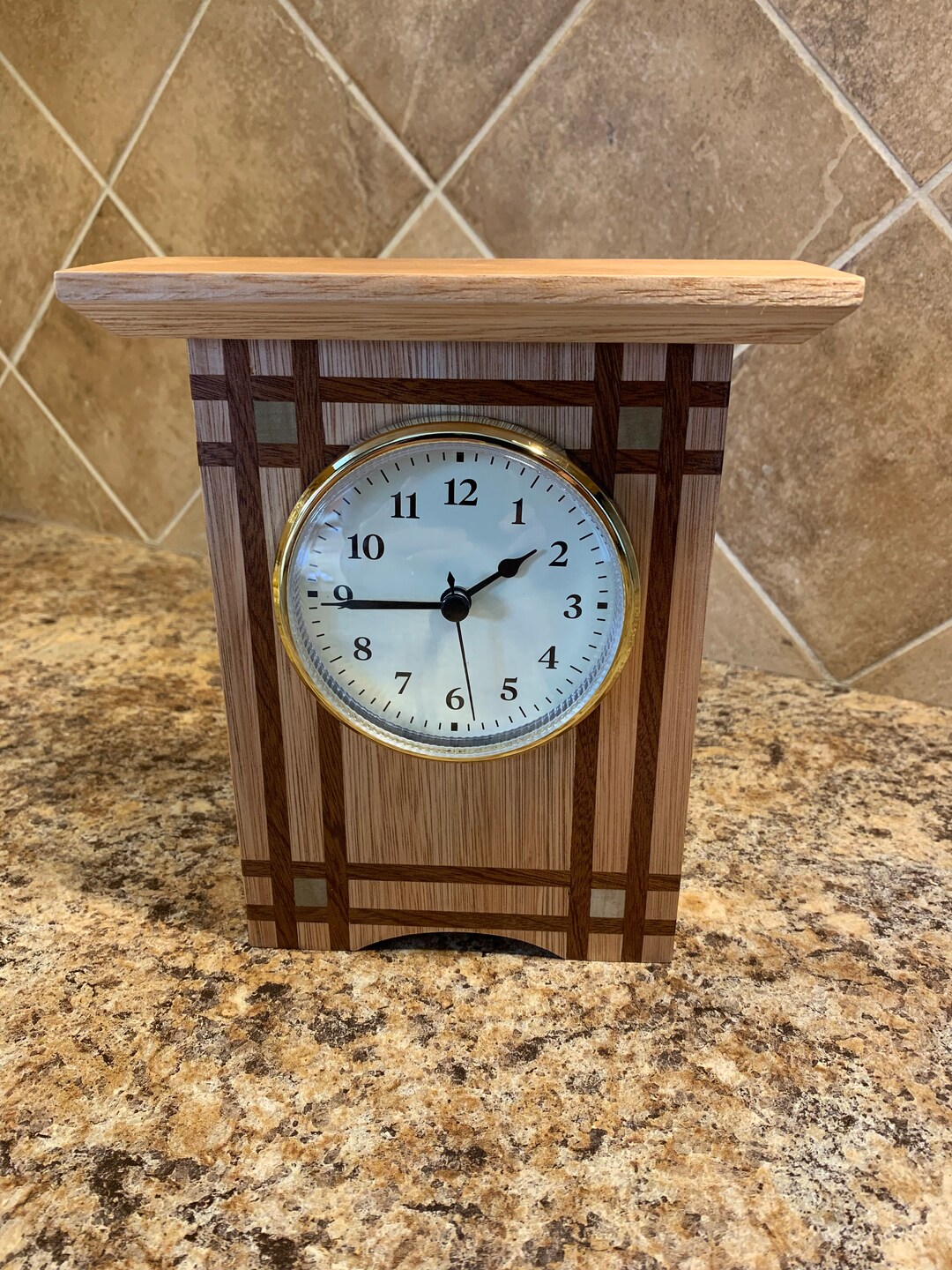 Small Criss Cross Clock Modern Mission Soft Tone HANDMADE in USA ...
