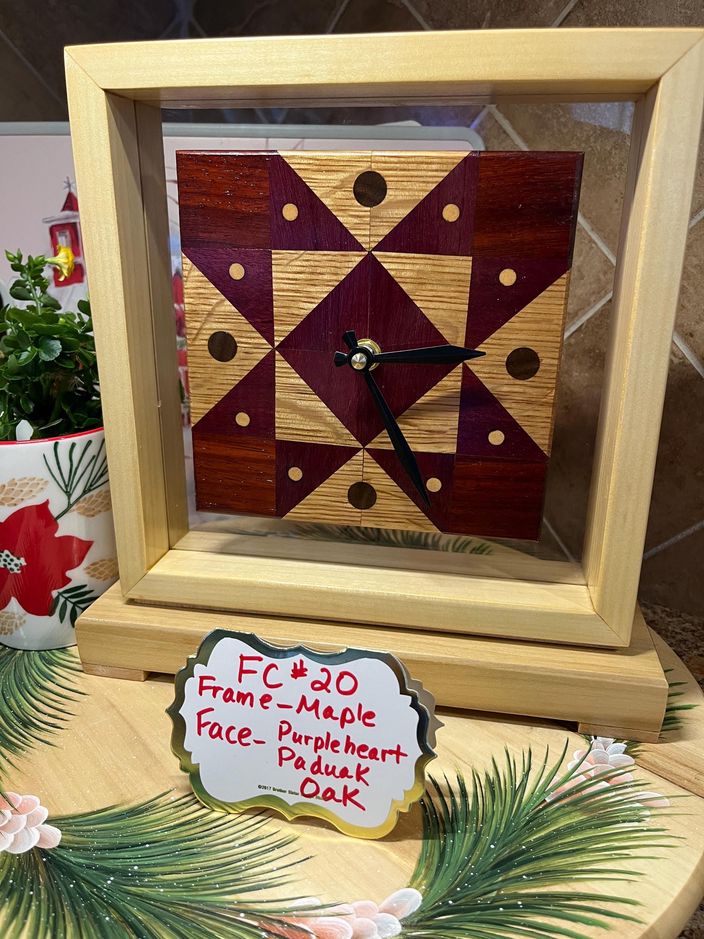Quilt Face Clocks Handmade in USA - Etsy