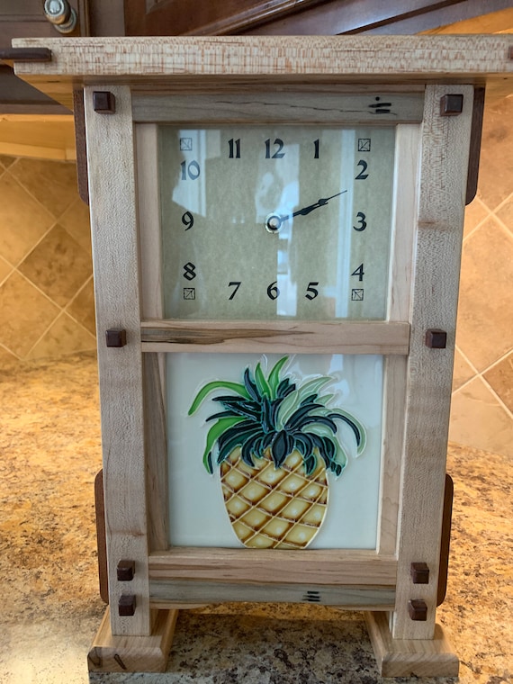 Greene & Greene Style Clock Ambrosia Maple HANDMADE in USA - Etsy