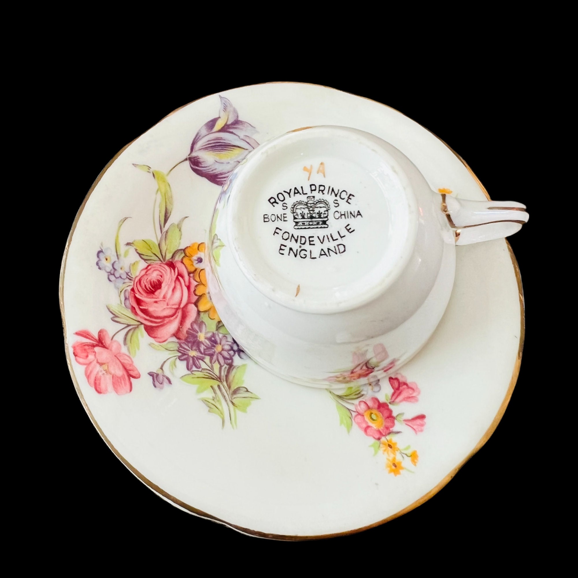 VINTAGE Royal Prince English Tea Cup and Saucer - Etsy