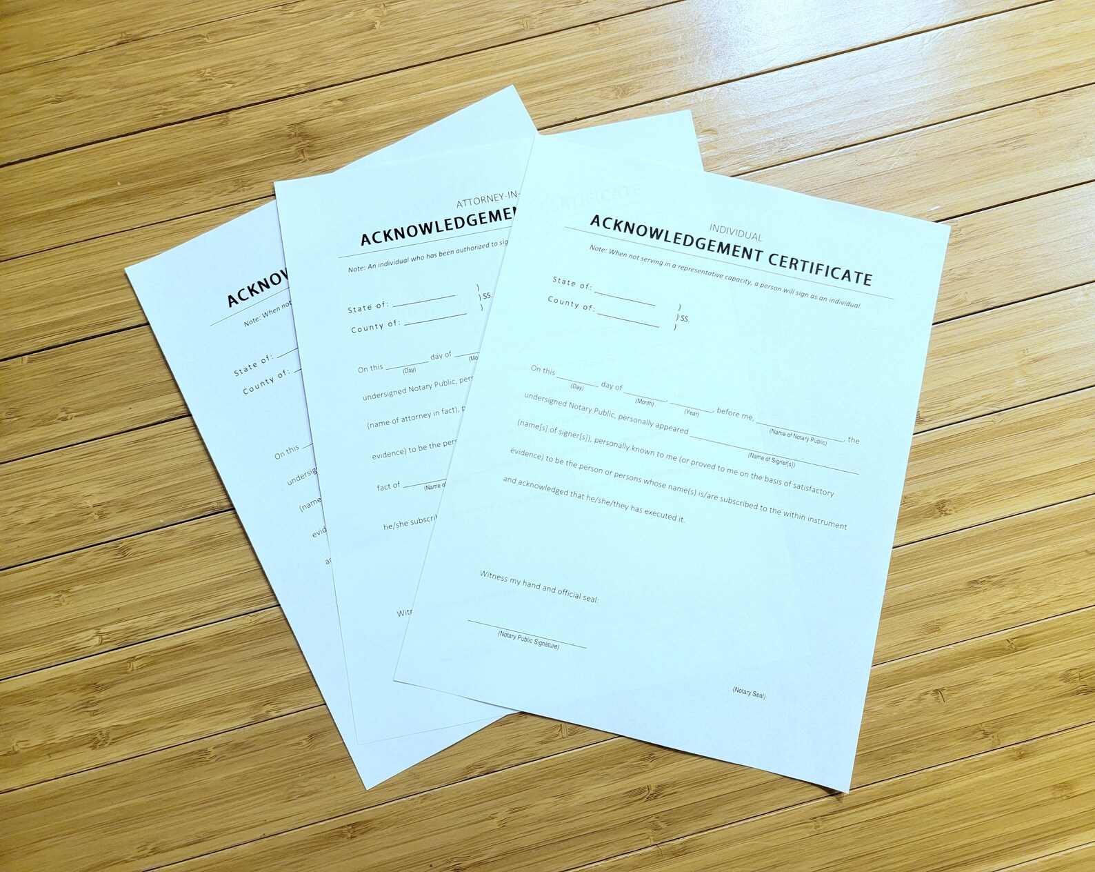 Individual Acknowledgment Certificate - Etsy Canada