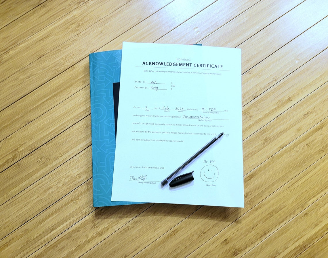 Individual Acknowledgment Certificate - Etsy Canada