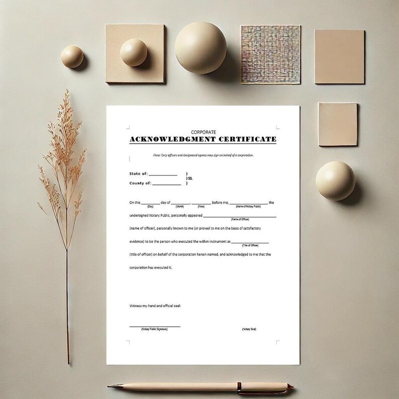Corporate Acknowledgment Certificate - Etsy
