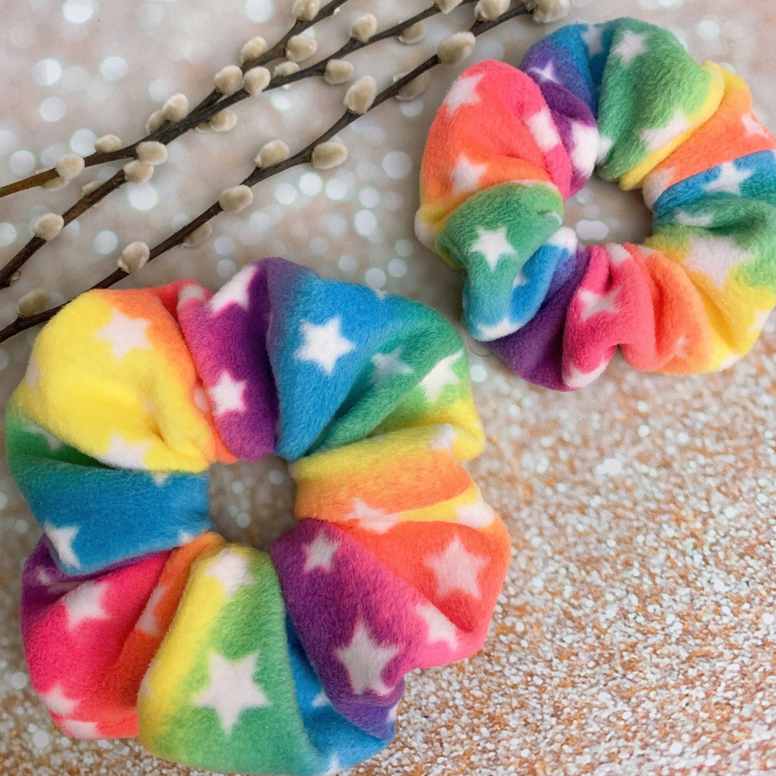 JUMBO Scrunchie Oversized Scrunchie Xxl Scrunchie Rainbow - Etsy