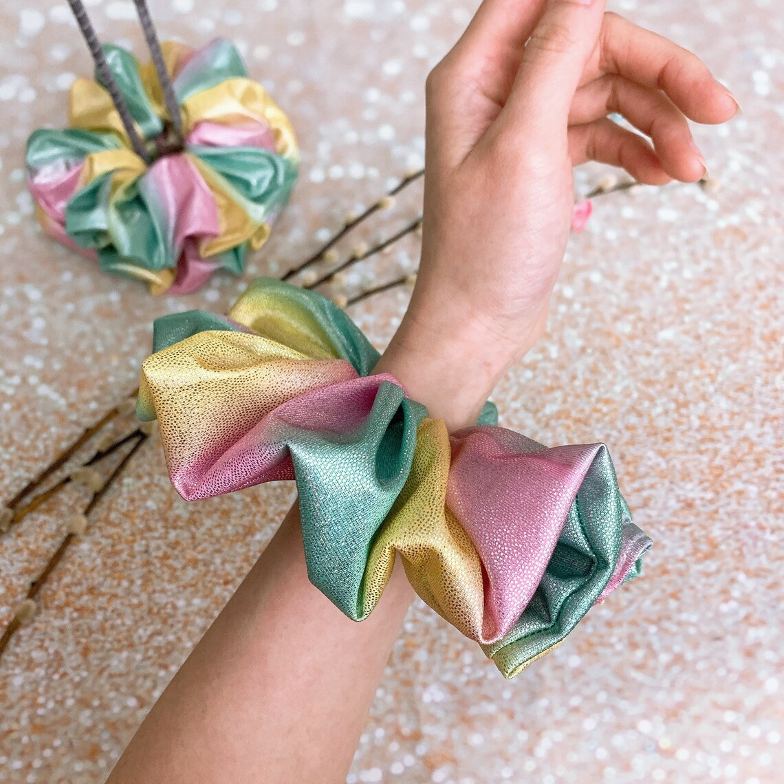 JUMBO Scrunchie Oversized Scrunchie Extra Large Scrunchie Hair - Etsy