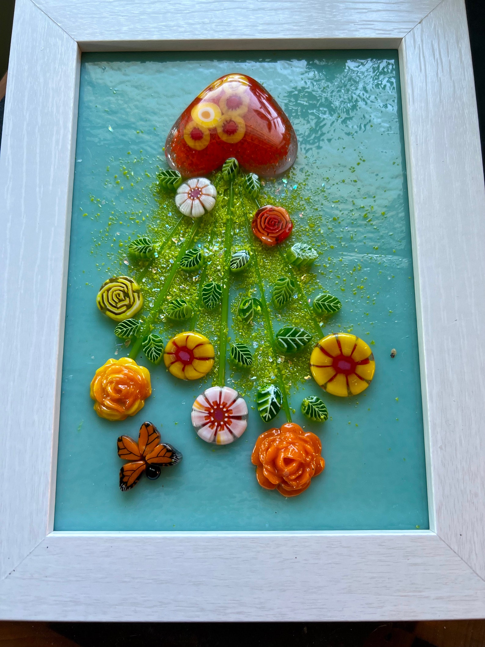 Orange Glass Flowers - Etsy