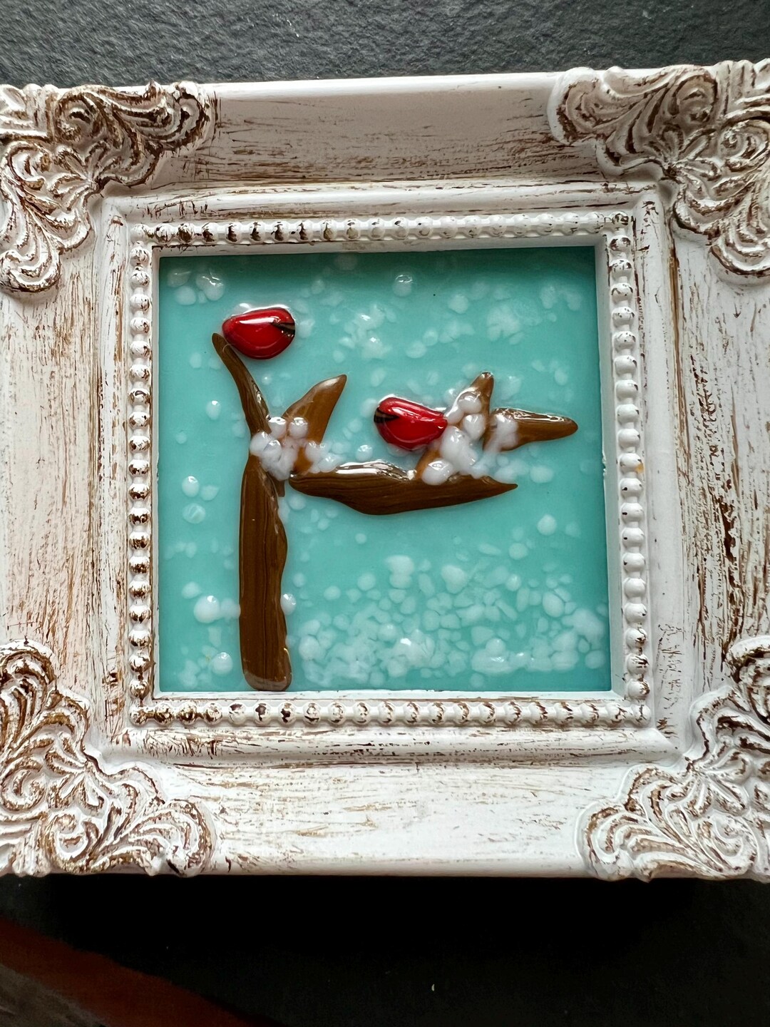 Cardinal Small Glass Art - Etsy