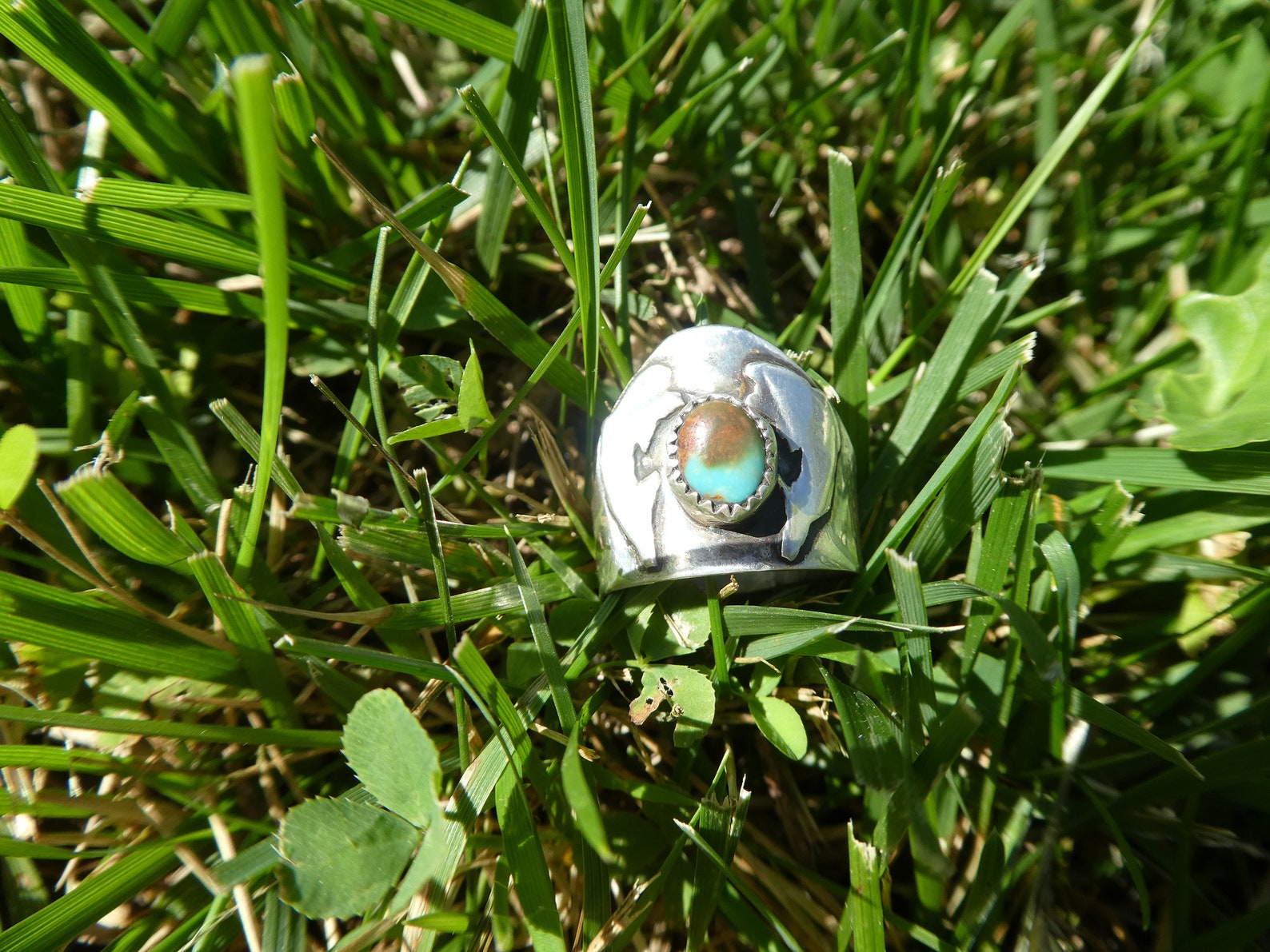 Turquoise Trout Ring | Size 7.5 | Granola Girl Ring | Turquoise Ring ...