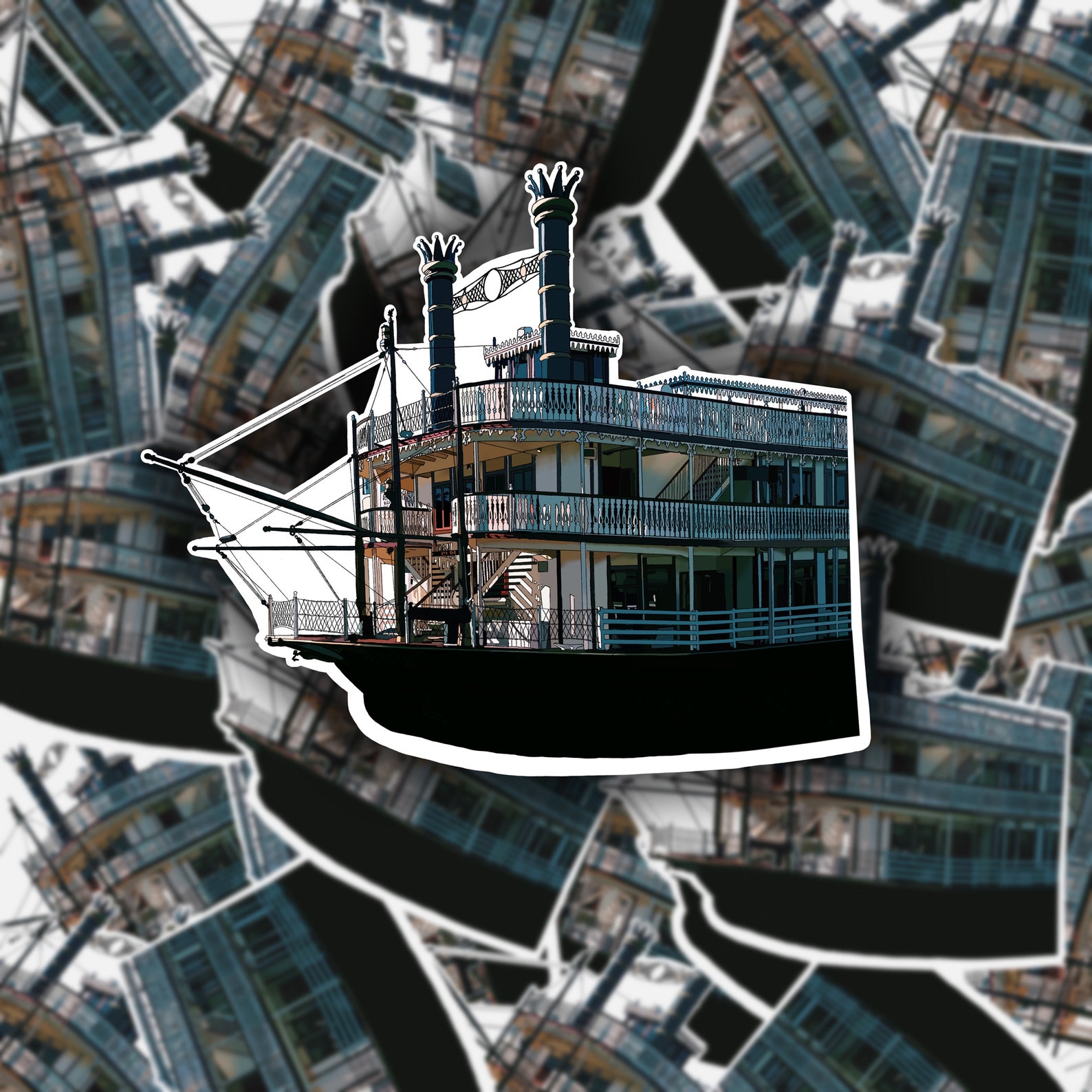 Vintage Boat Sticker - Etsy