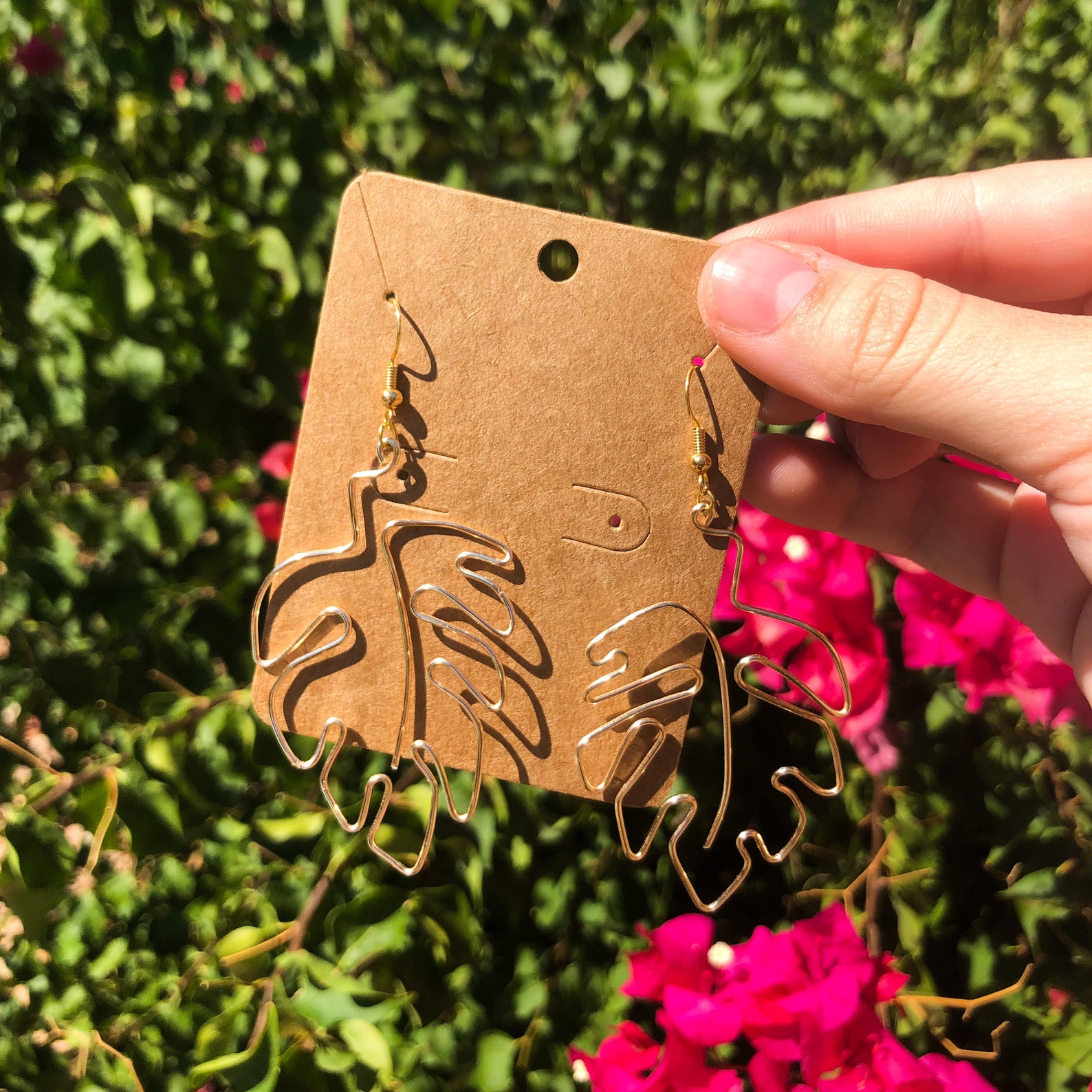 Monstera Earrings - Etsy