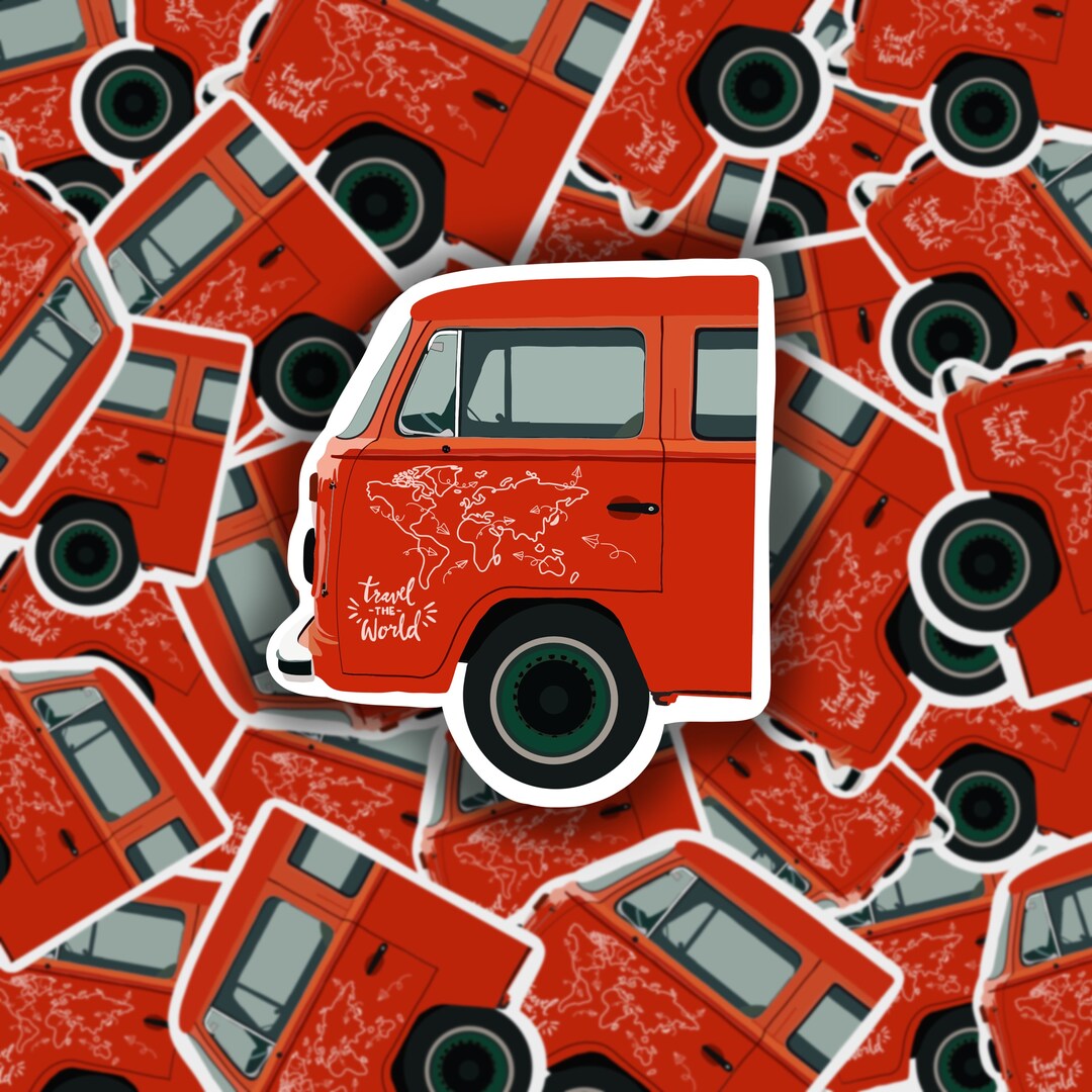 Travel Van Sticker - Etsy