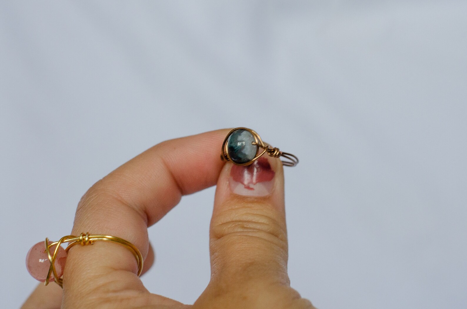 Sphere Crystal Rings | Crystal Rings, Crystal Beaded Ring, Stone Ring ...