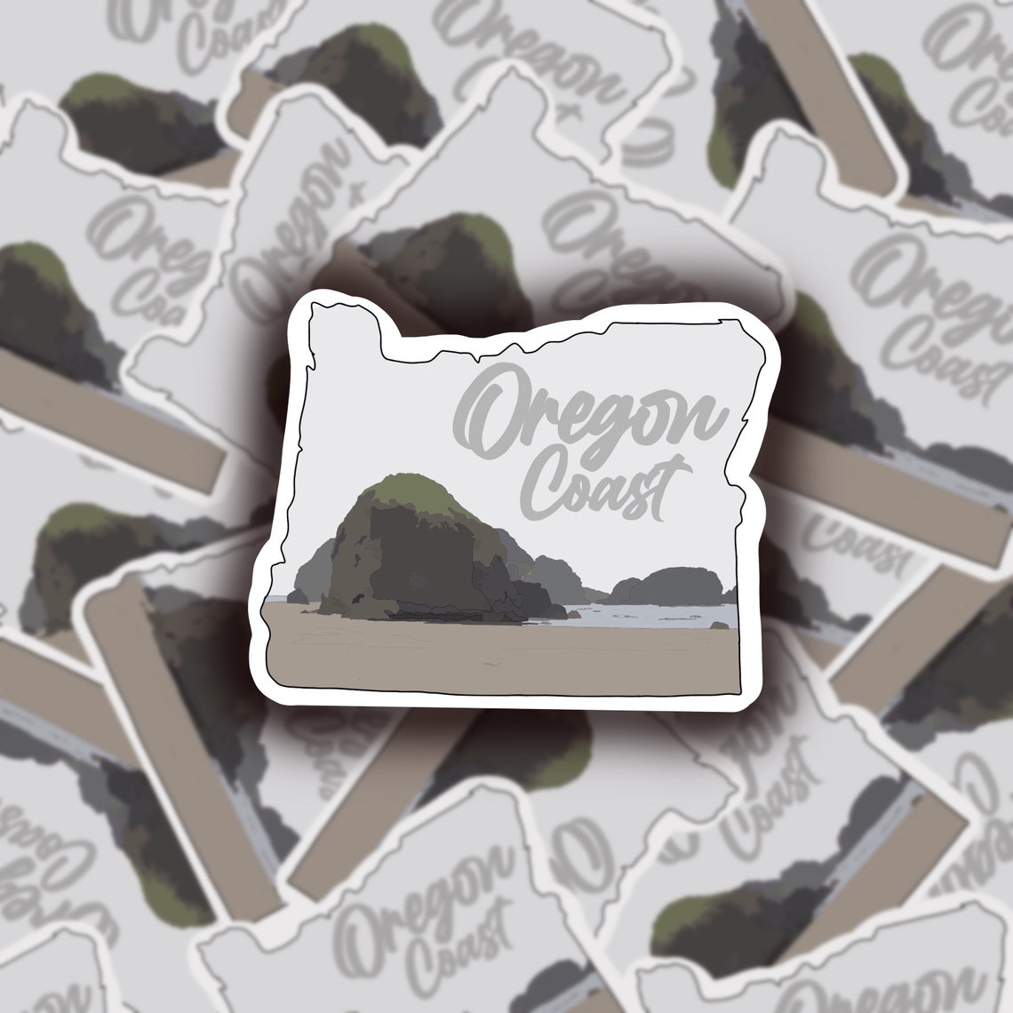 Oregon Coast State Sticker | Etsy