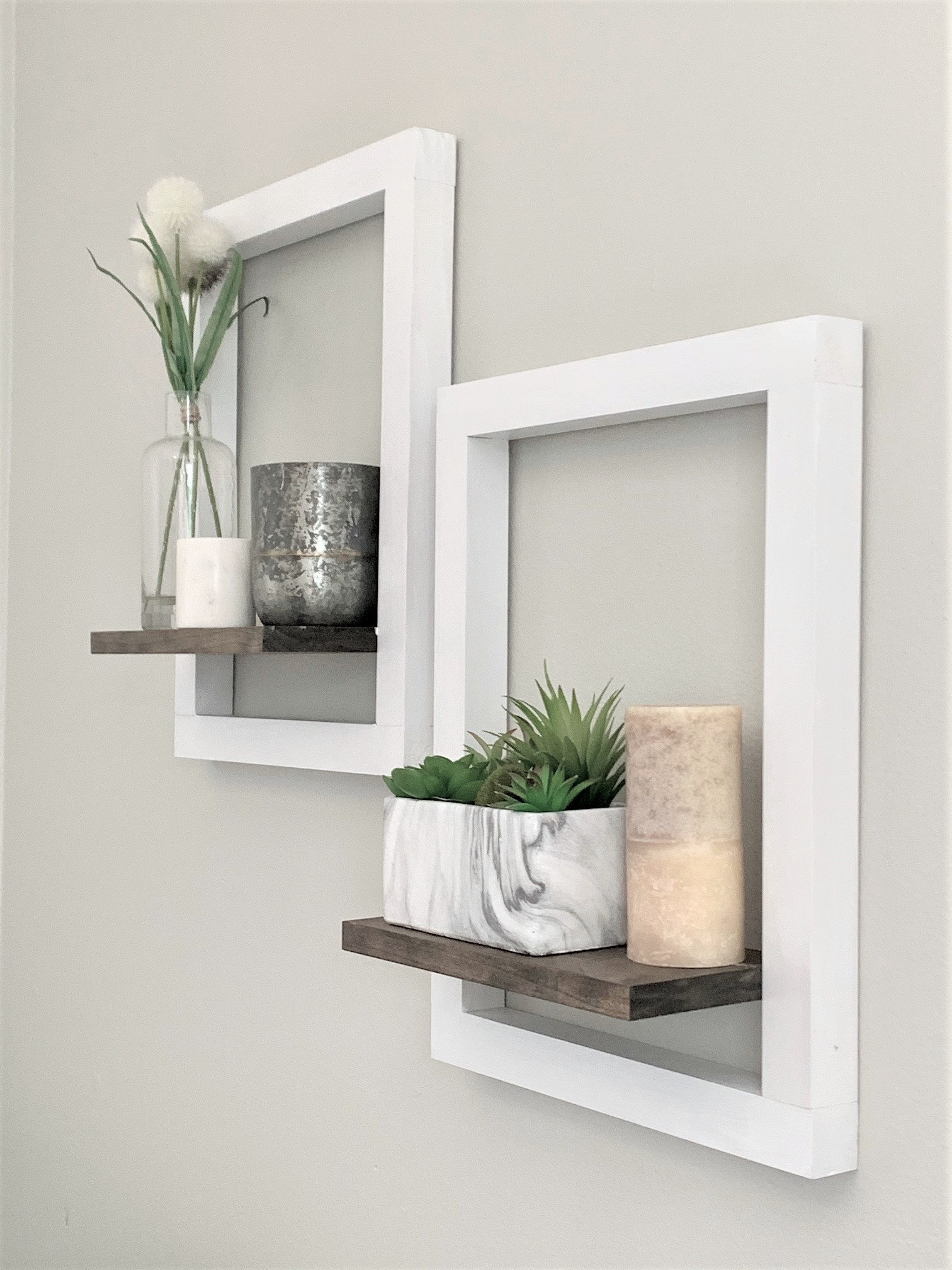 Set of 2 Framed Shelves 12 x 12 Inch Framed Floating Shelf | Etsy Set of 2 Framed Shelves 12 x 12 Inch Framed Floating Shelf | Etsy