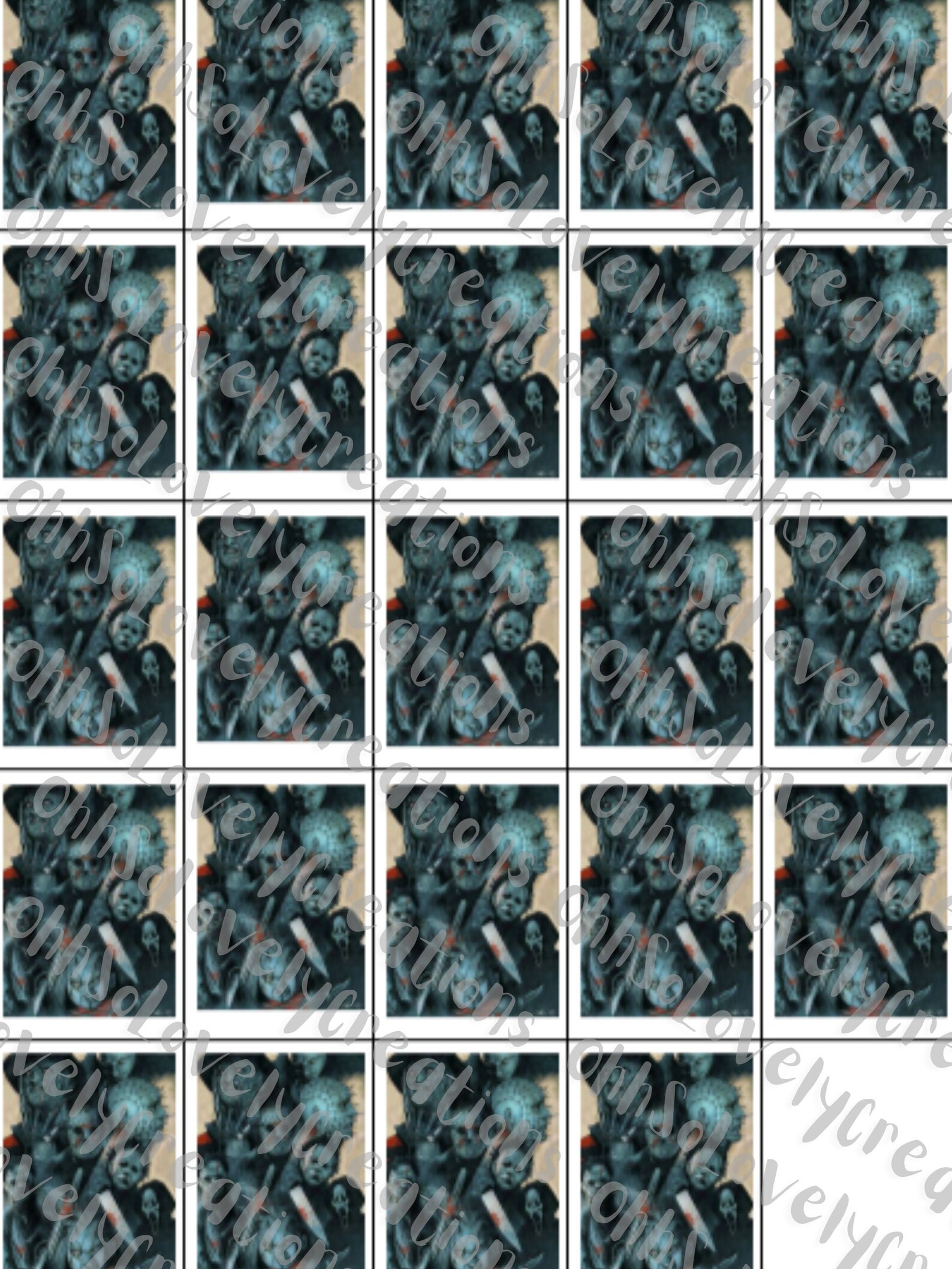 Printable Horror Guess Who Game Board - Etsy