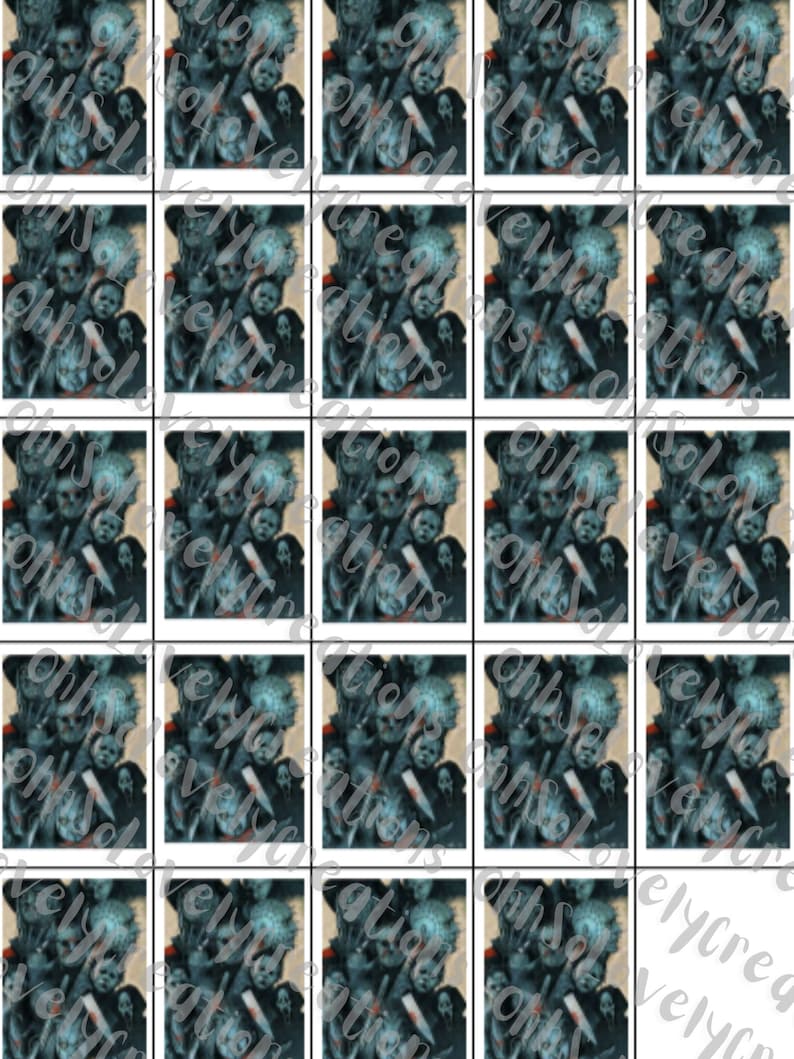 Printable Horror Guess Who Game Board - Etsy