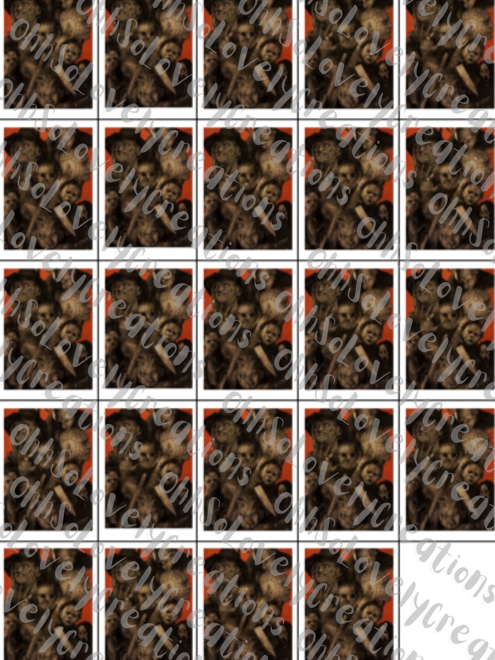 Printable Horror Guess Who Game Board - Etsy